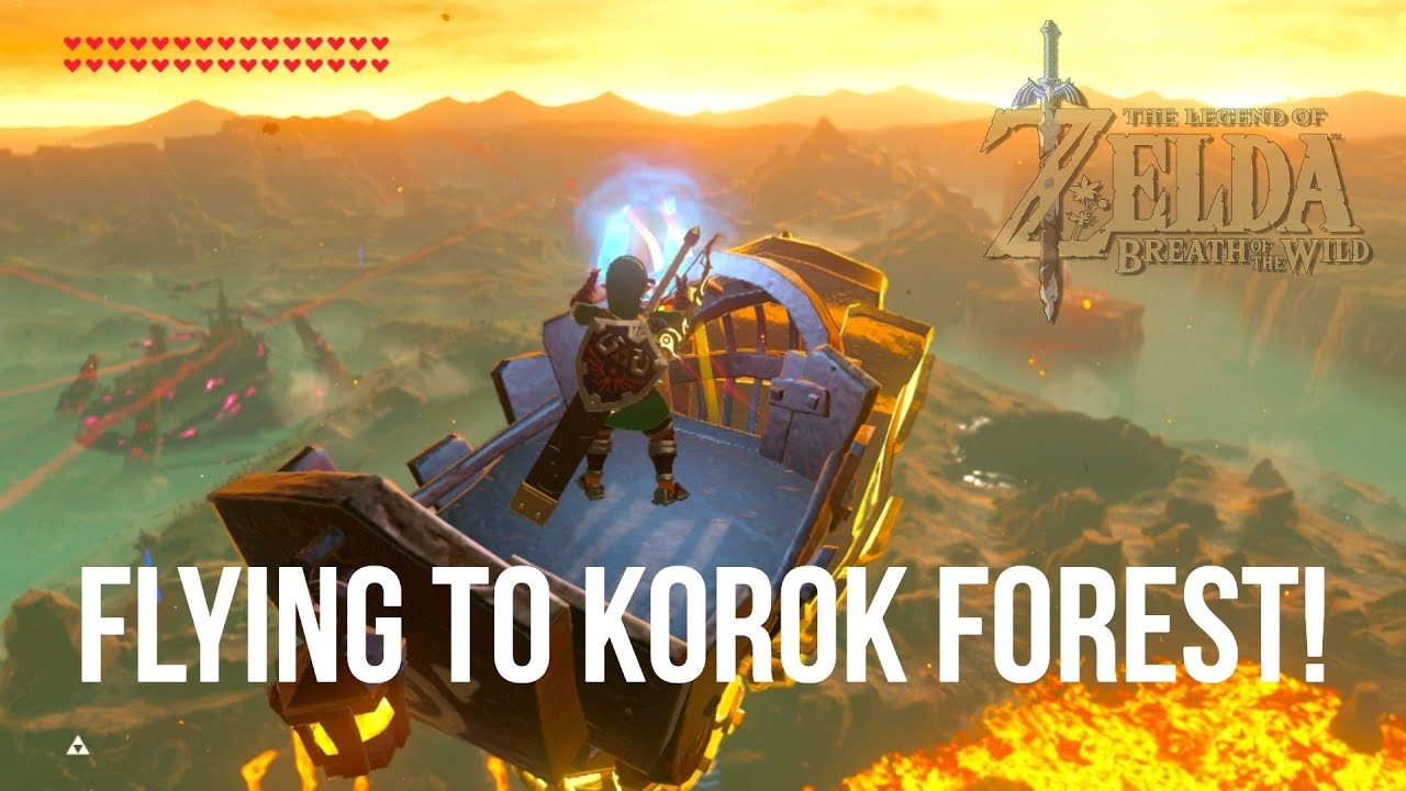 The Legend of Zelda: Breath of the Wild- Flying to Korok forest - YouTube