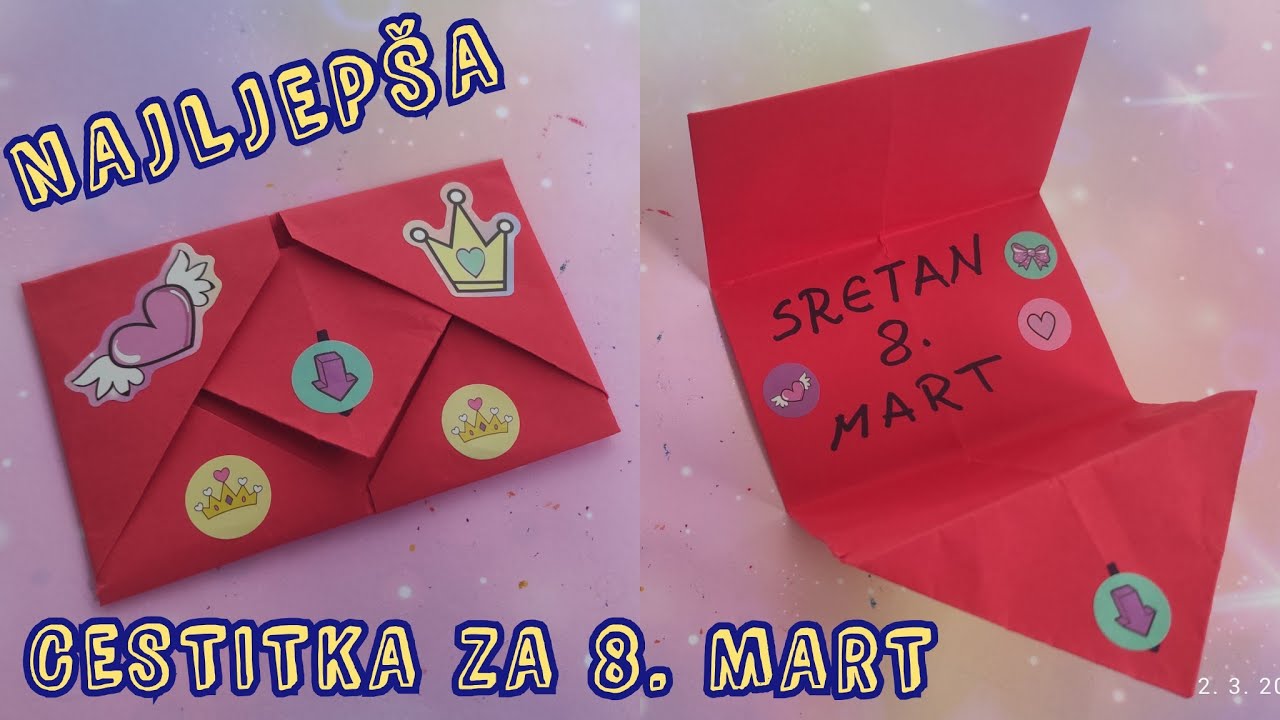 NAJLJEPSA CESTITKA ZA 8. MART - KAKO NAPRAVITI CESTITKU ZA OSMI MART # ...
