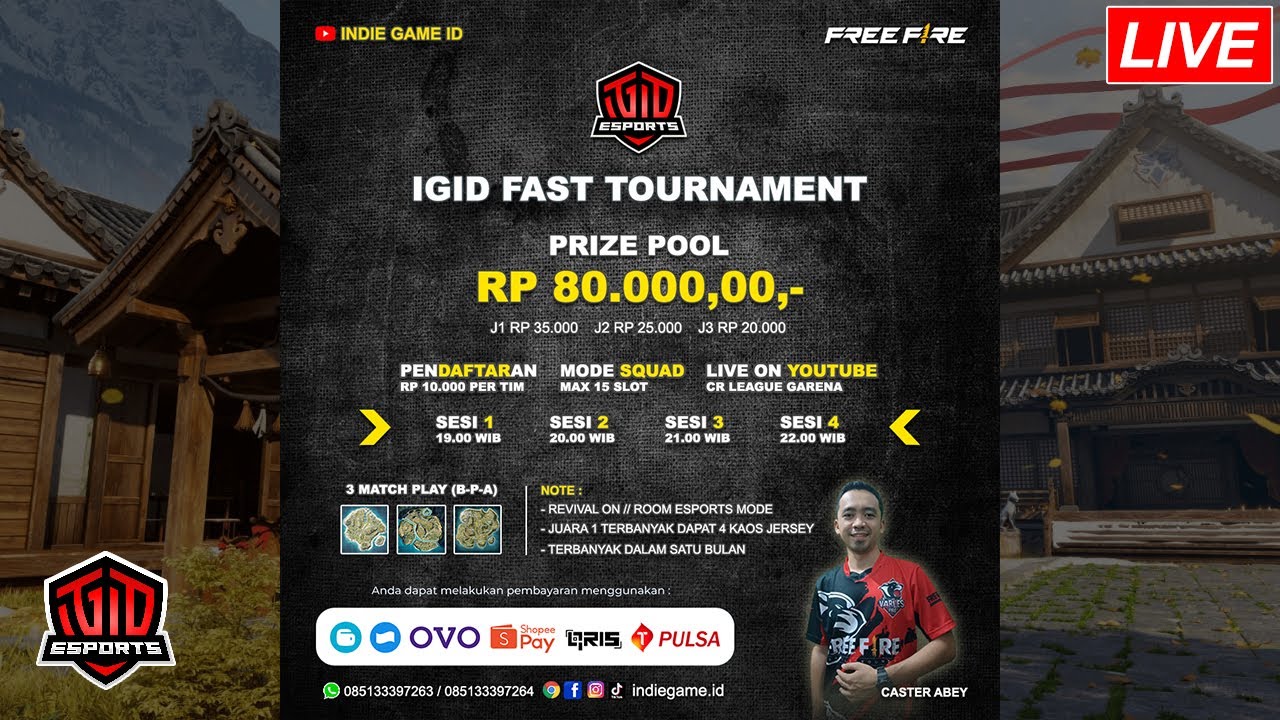 LIVE HARI INI : IGID Fast Tournament Free Fire - 11 Juni 2024 | 21.00 ...