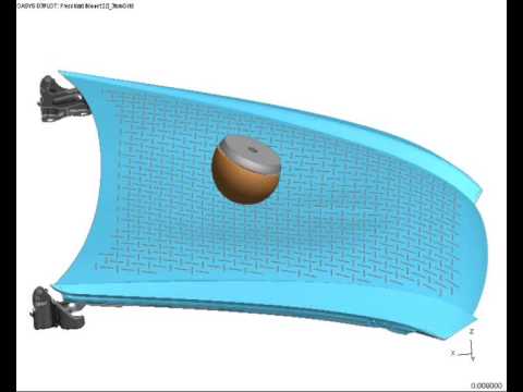 CAE vs. Test, Cellbond Pedestrian Friendly Bonnet - YouTube