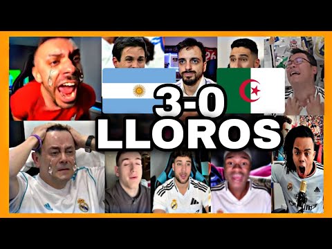 🤣🔥LOS MEJORES LLOROS MADRIDISTAS EN EL ARGENTINA 3 ARGELIA 0 (HATTRICK DE MESSI)