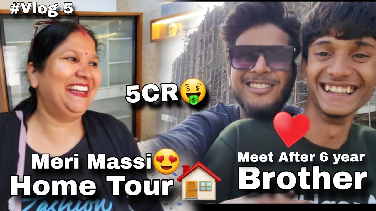 Meet My Massi / New House Home Tour / 5Cr🤑♥️😍 / Gujarat Vlog / Part 1 ...