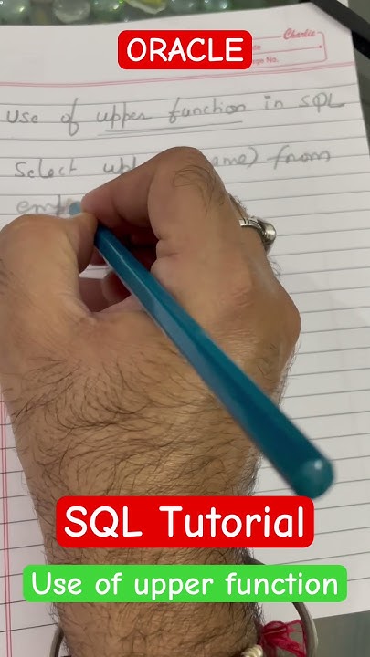 How To Use Upper Function In Sql Sql Sqltutorial Youtube