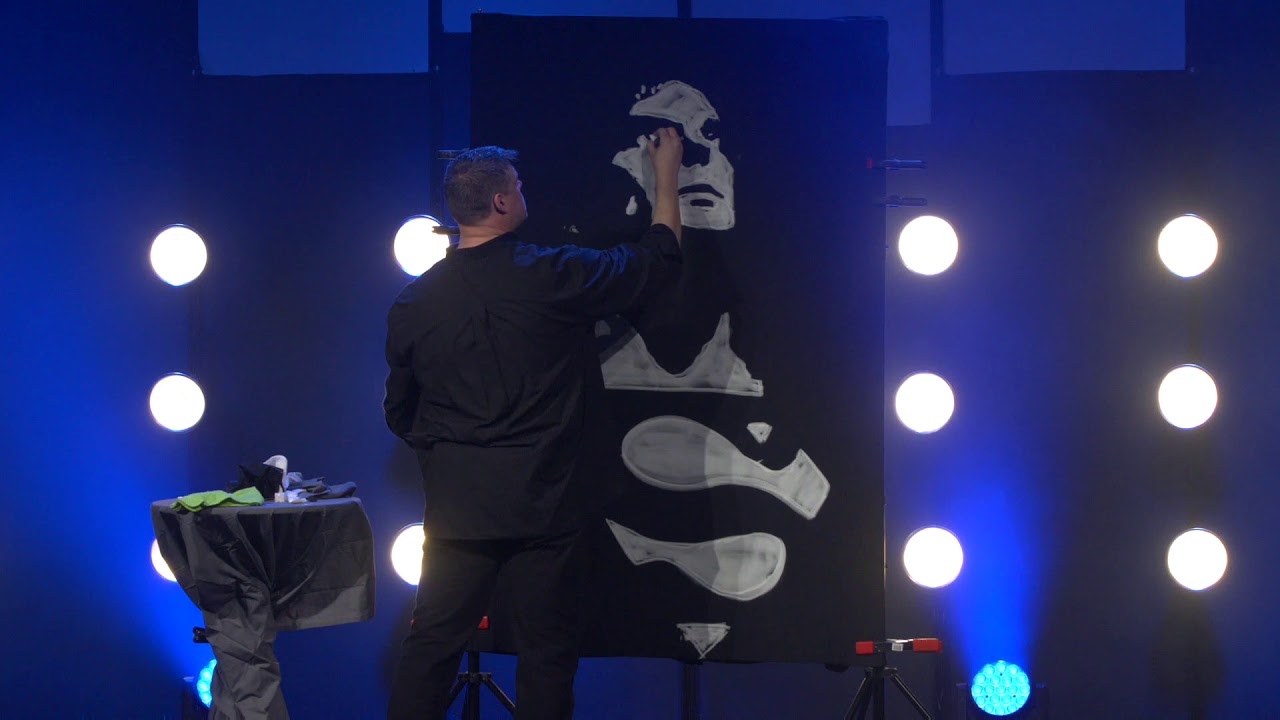 Sam Glenn Superman Chalk Art Performance - YouTube