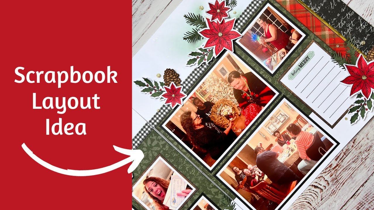 Scrapbook Layout Design | 12x12 Scrapbooking Idea | Christmas | Create ...