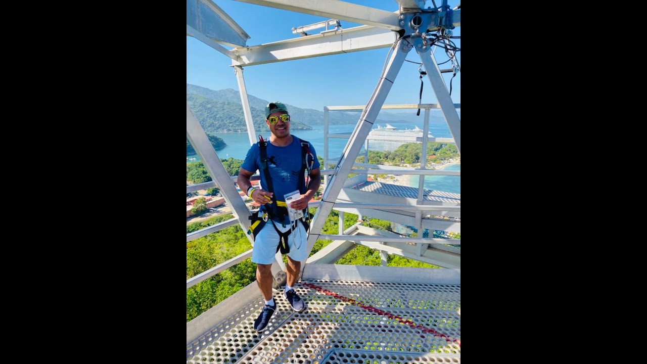 World Longest zip line over Ocean | Labadee, HAITI | বিশ্ব দীর্ঘতম জিপ ...