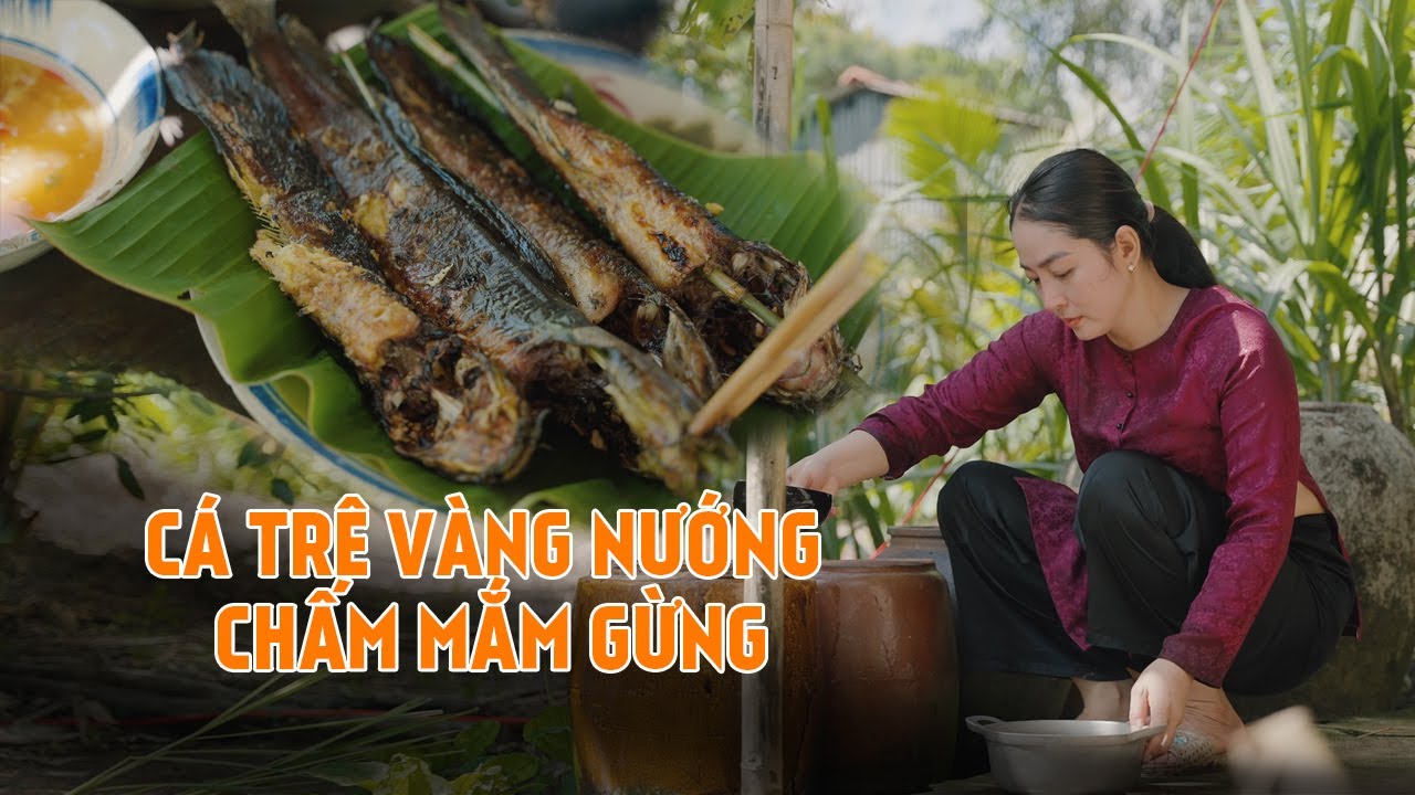 Cá Trê Vàng Nướng Chấm Mắm Gừng #2 l Grilled yellow catfish dipped in ...