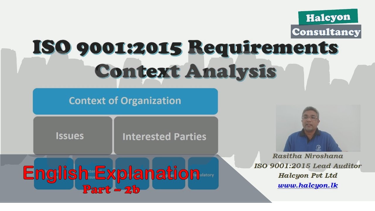 Context of the organization - Elements of the external environment ...