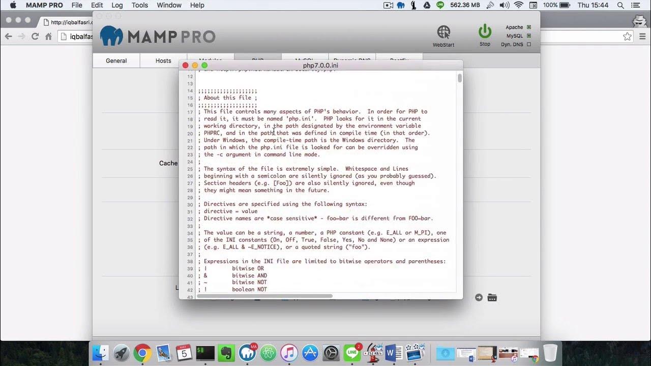 How to Enable display errors php on MAMP Pro 3.5 (2016) - YouTube