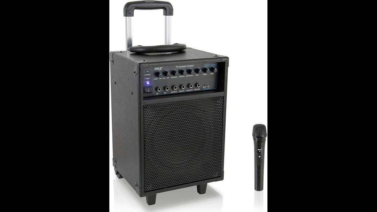 Pyle 400W Portable Bluetooth PA System with Mic - YouTube