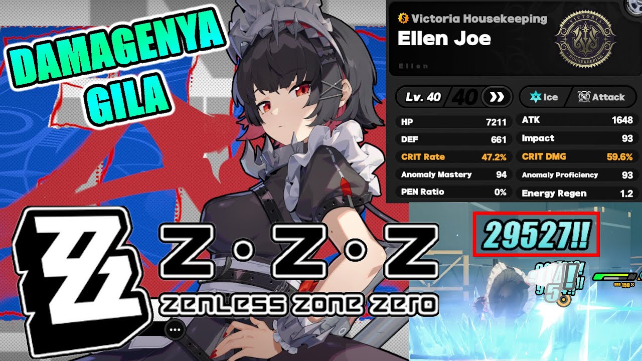 ELLEN LEVEL 40 DAMAGENYA GILA! Zenless Zone Zero - YouTube
