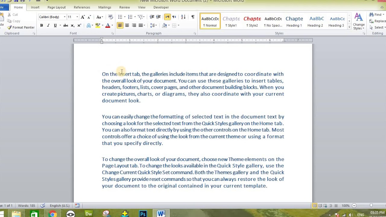 Ms Word Class # 2 Home Menu Part 2 ||Computer knowledge|| - YouTube
