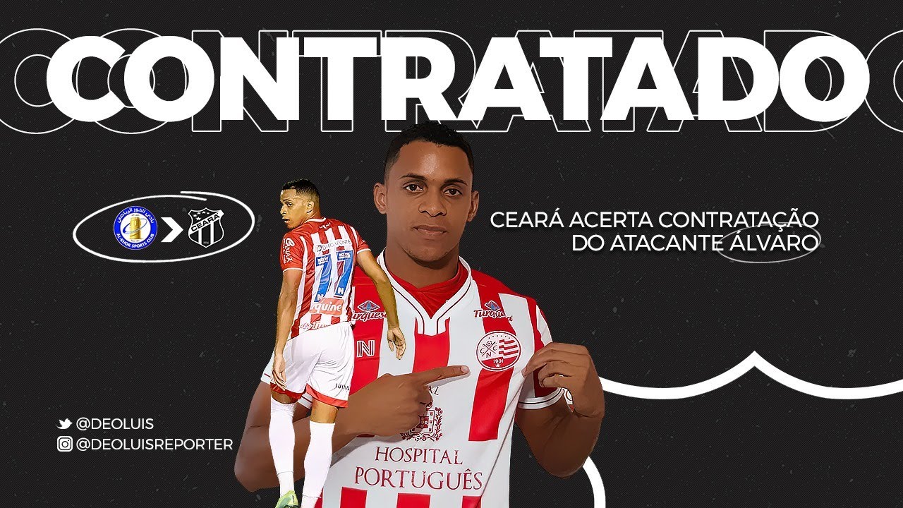 TEM ATACANTE NOVO NA ÁREA: ÁLVARO É O NOVO REFORÇO DO CEARÁ - YouTube