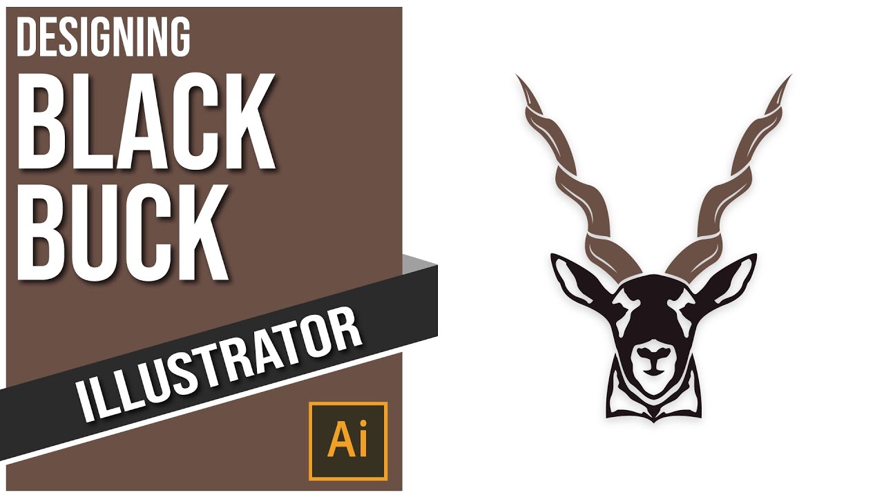 Designing BLACK BUCK Logo - Illustrator - YouTube