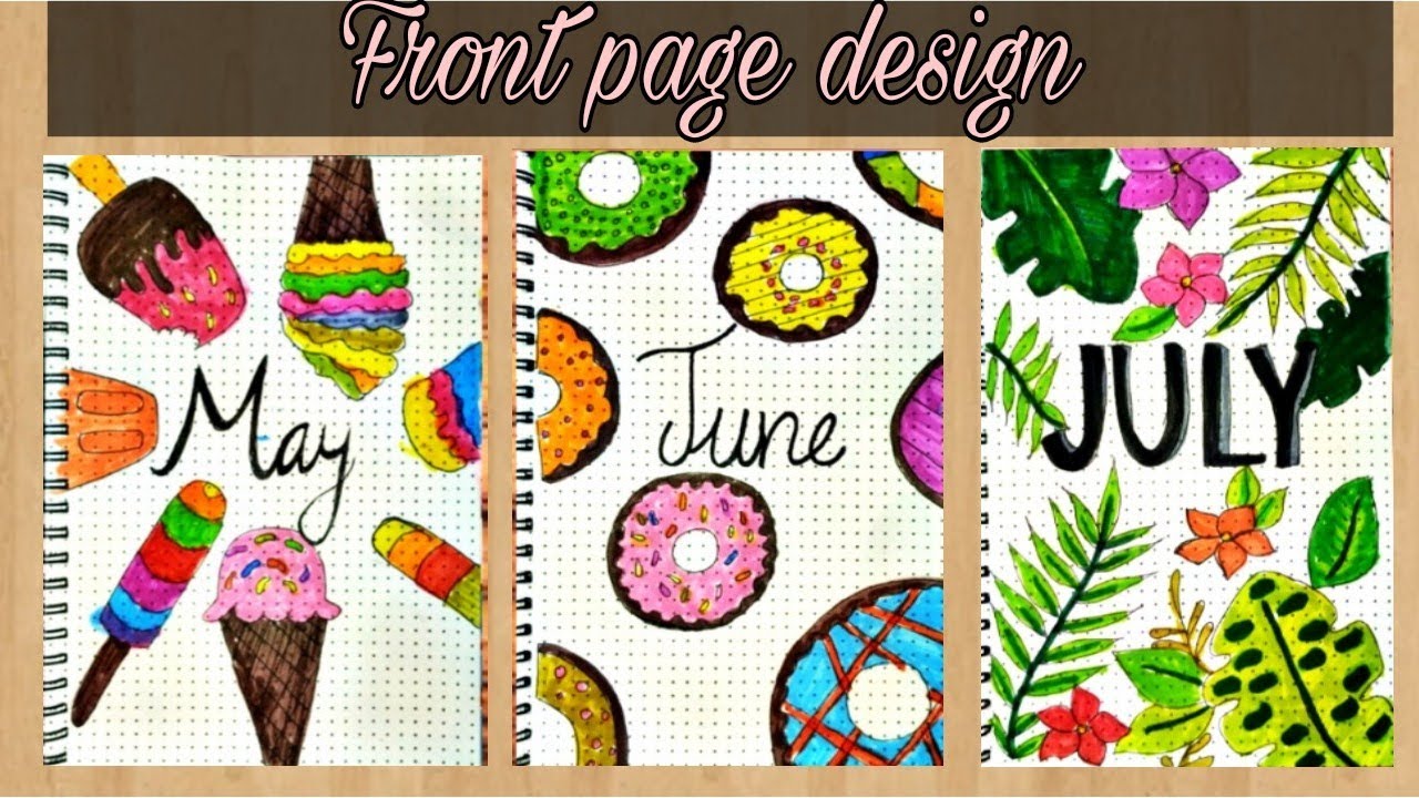Journal First page design|| Bullet journal ideas for beginners ...