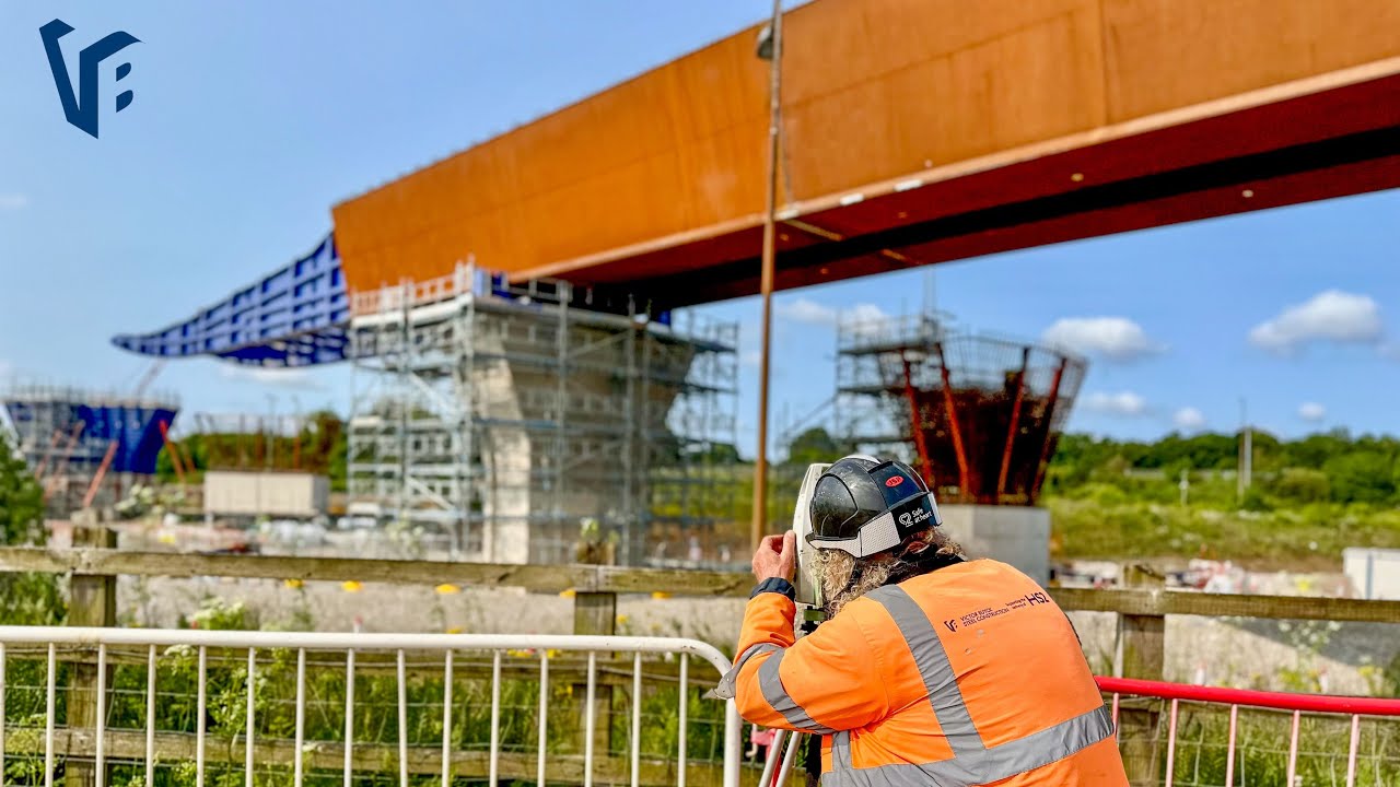 HS2 M6 Motorway South Viaduct - Launch phase 1 - YouTube
