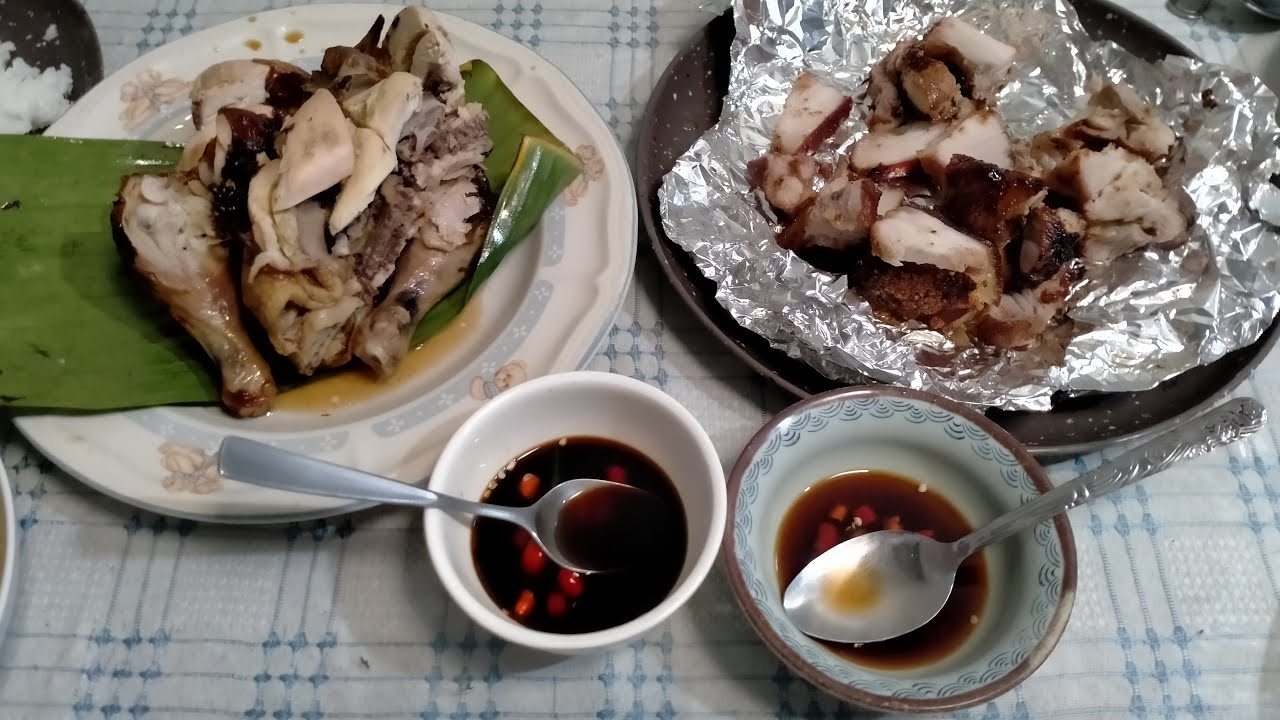 LECHON MANOK AT LIEMPO NA MAY MAANGHANG NA SAWSAWAN - YouTube