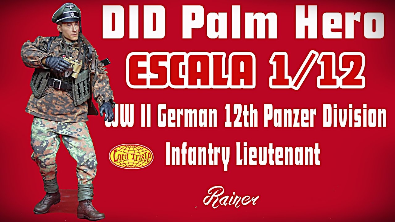 1/12 Palm Hero: WWII German 12th Panzer Division Infantry Lieutenant ...