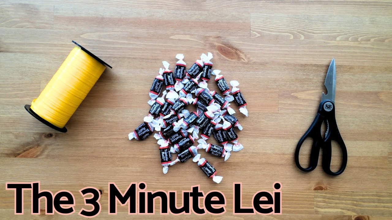 How to Make a Tootsie Roll Candy Lei - YouTube
