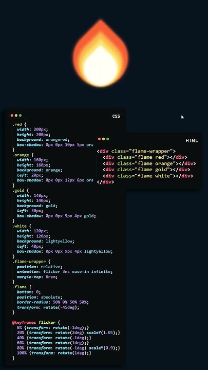 🔥 Realistic Css Fire Effect Using Html Css 🔥animation Cssanimation Cssanimationtutorial 