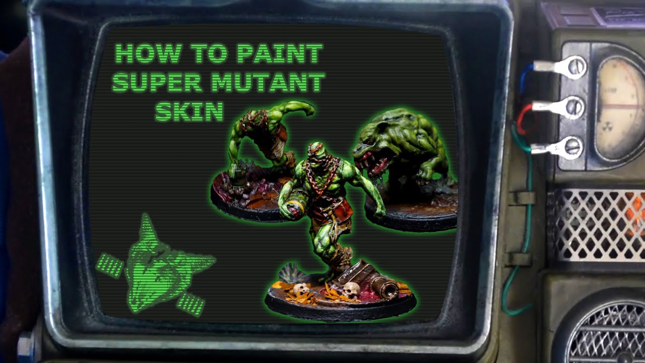 How To Paint Super Mutant Skin - YouTube