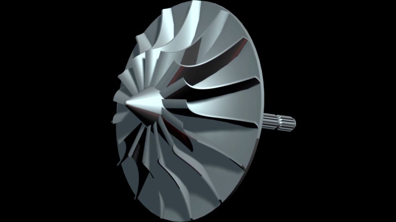 A Centrifugal Turbine - constructed and animated in Pro ENGINEER ...