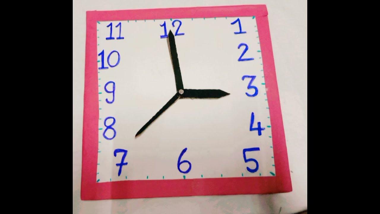 Clock modal | how to make clock model for school | watch modal | - YouTube