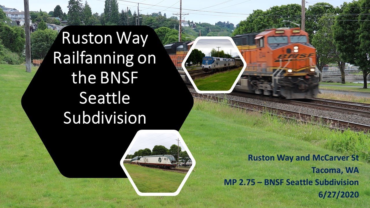 Ruston Way Railfanning on the BNSF Seattle Subdivision - YouTube