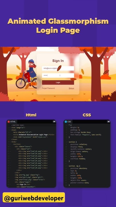 Login Page Coding Webdesign Css Javascript Shorts Viralvideo Php Login Loginform 0249