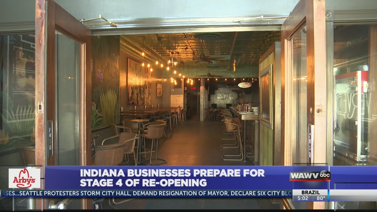 Indiana businesses move to stage 4 of reopening - YouTube