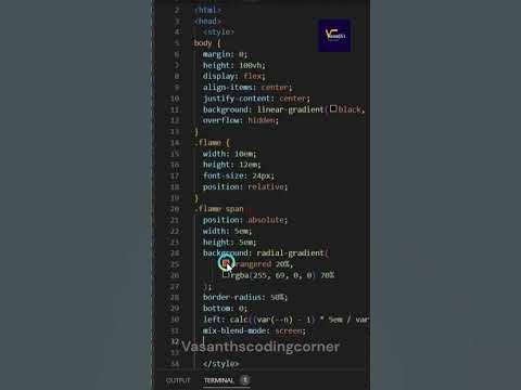 Burning Flame HTML/CSS #html #css #htmltutorial #trending #coding #trend #trendingshorts # ...