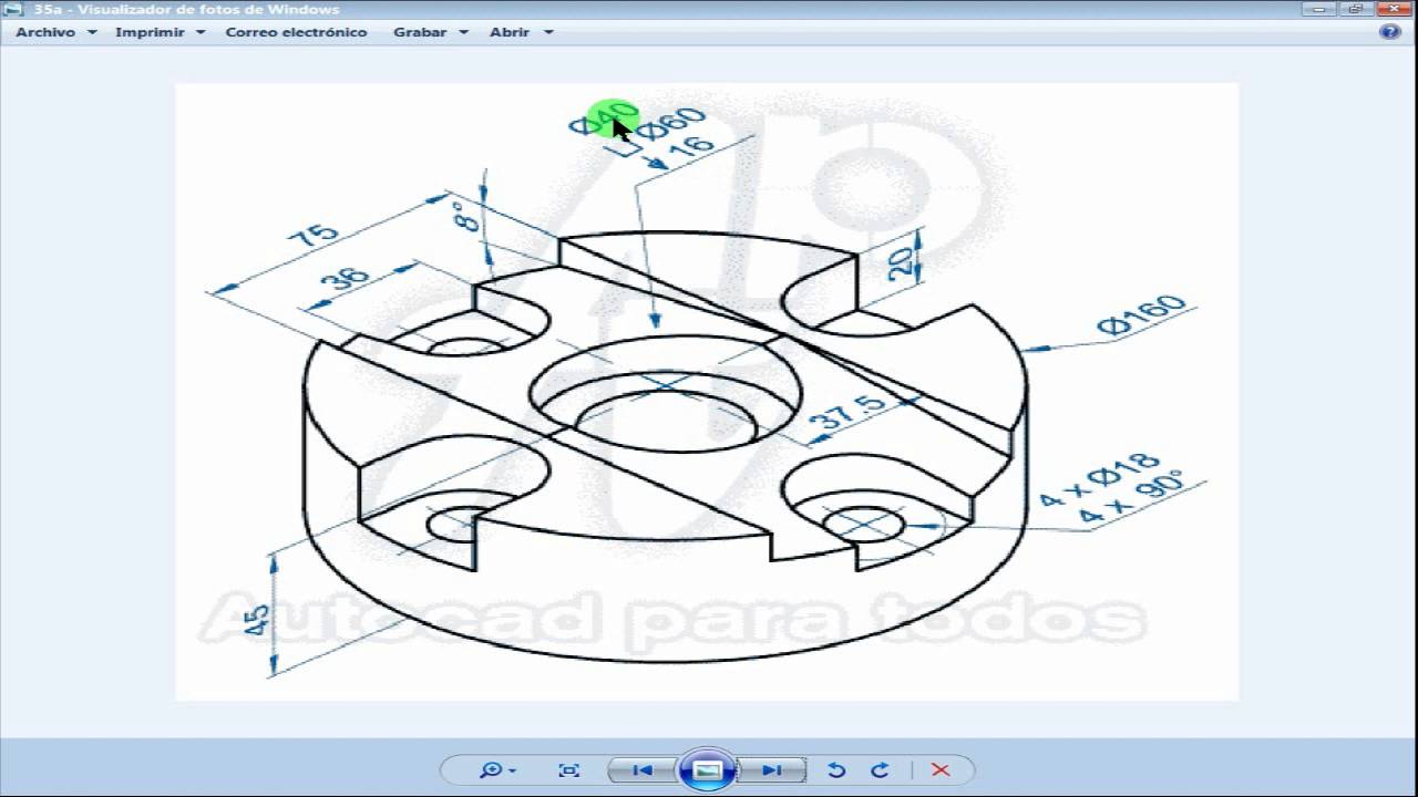 35 como hacer una nueva figura mecanica 3D en autocad - YouTube