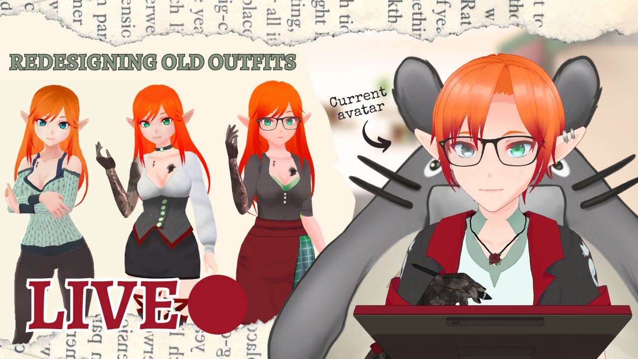 Redesigning my old VTuber outfits LIVE! 🔴 - YouTube