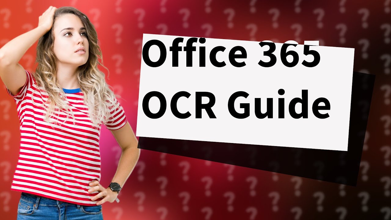 Does Office 365 have OCR? - YouTube
