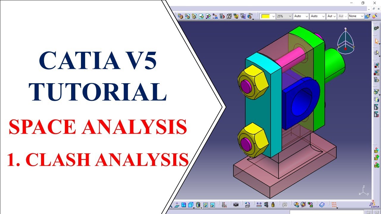 CATIA V5 Tutorials | Space Analysis | 1. Clash Analysis - YouTube