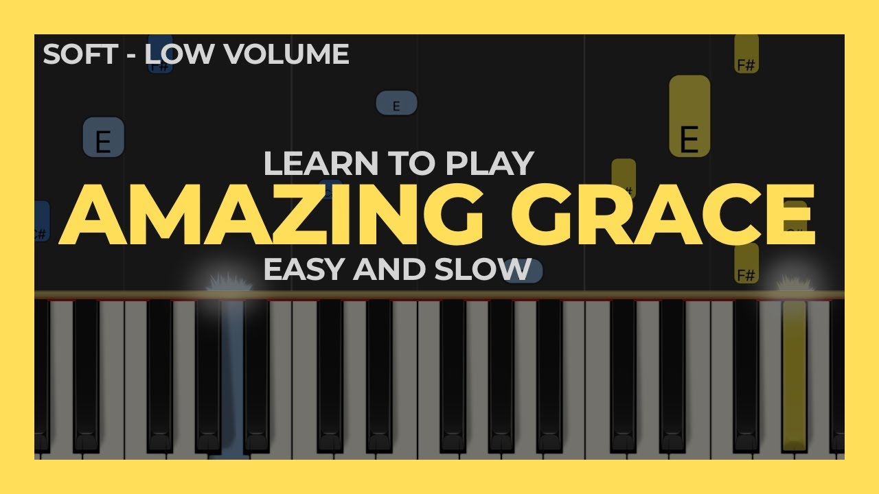 AMAZING GRACE easy piano tutorial - YouTube