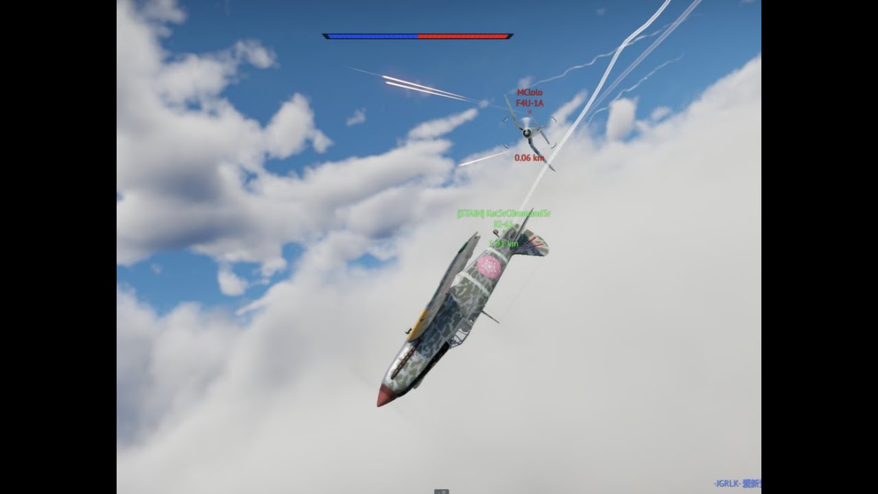 cool turn fight with me in a ki61 and a f4u - YouTube