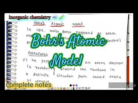 Bohr's Atomic Model| Postulates of Bohr's Atomic Model| Inorganic ...