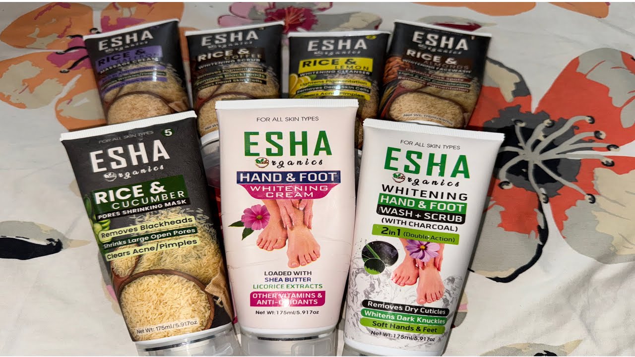 Esha Organic Rice Facial Kit Eaha Organic Hand Foot Cream Esha Organic Hand Foot Scrub