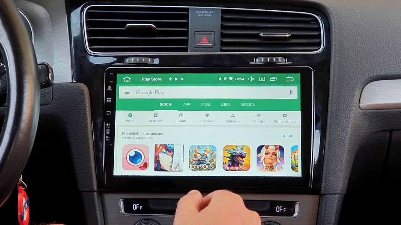 Volkswagen Golf autoradio navigatore car tablet Android Apple - YouTube