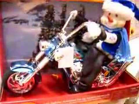 Snowman rides a motorcycle - YouTube