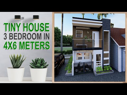 Modern Tiny House 4x6 Meters 2 Storey 3 Bedroom | Casa 4x6 | Rumah 4x6 3 Kamar Tidur
