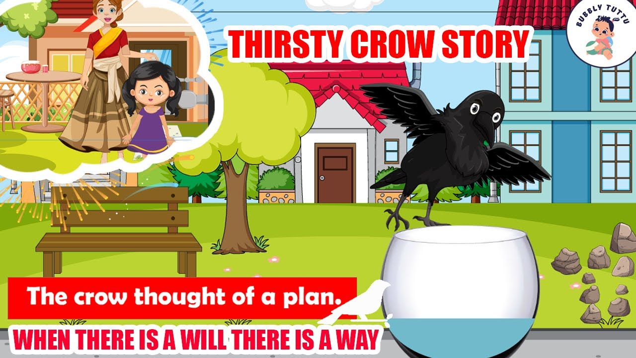 The Thirsty Crow - Story In English By Mom - Learning Video With Moral ...