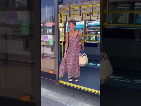 Skirt Stuck on automatic door #shorts #funny #fail #bus #skirt