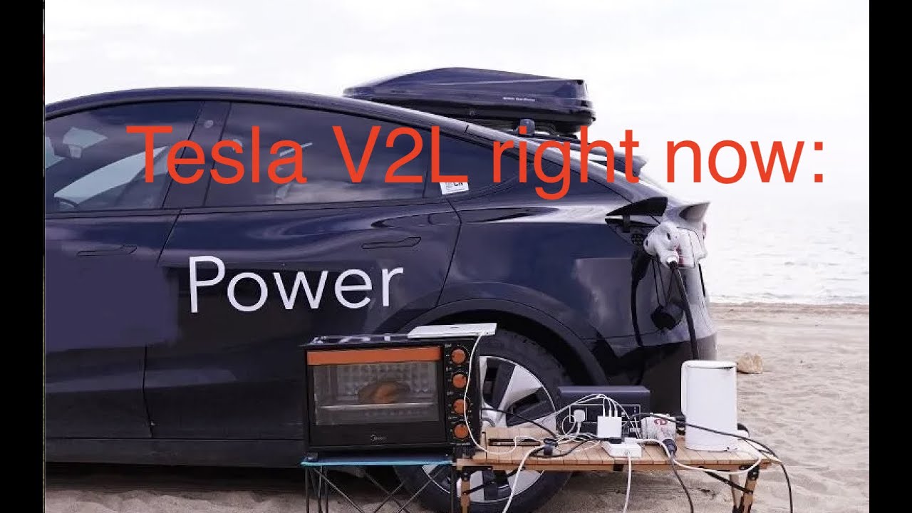 Tesla's can do Vehicle To Load V2L right now! - YouTube