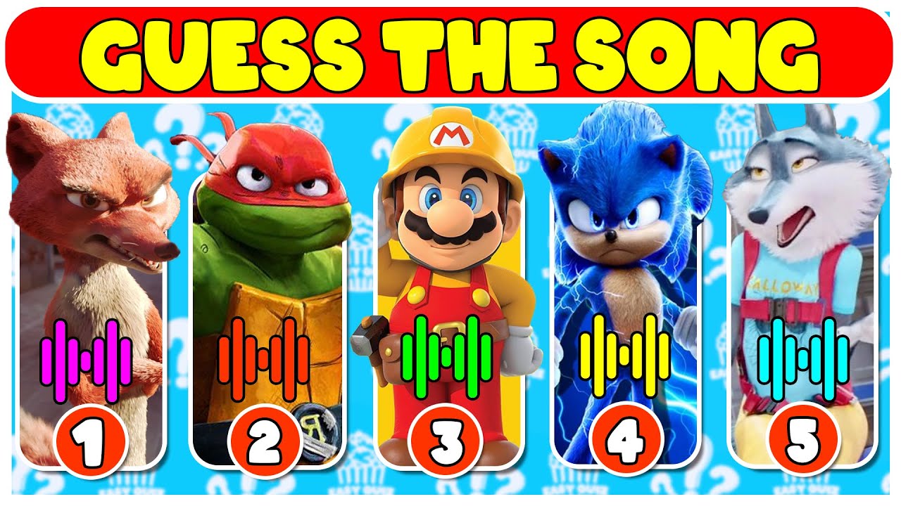 Guess The Character Song | Teen Mutant ninja turtles, Super Mario Bros ...