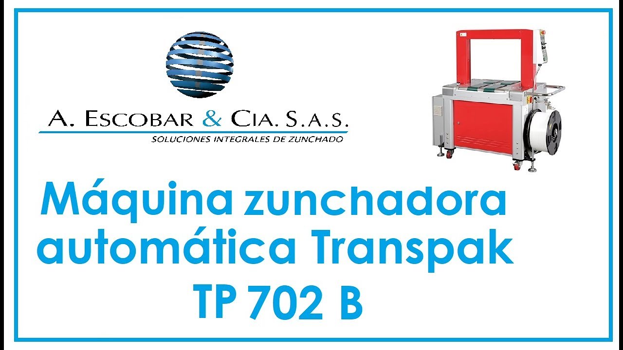 Zunchadora automática Transpak TP-702B - YouTube