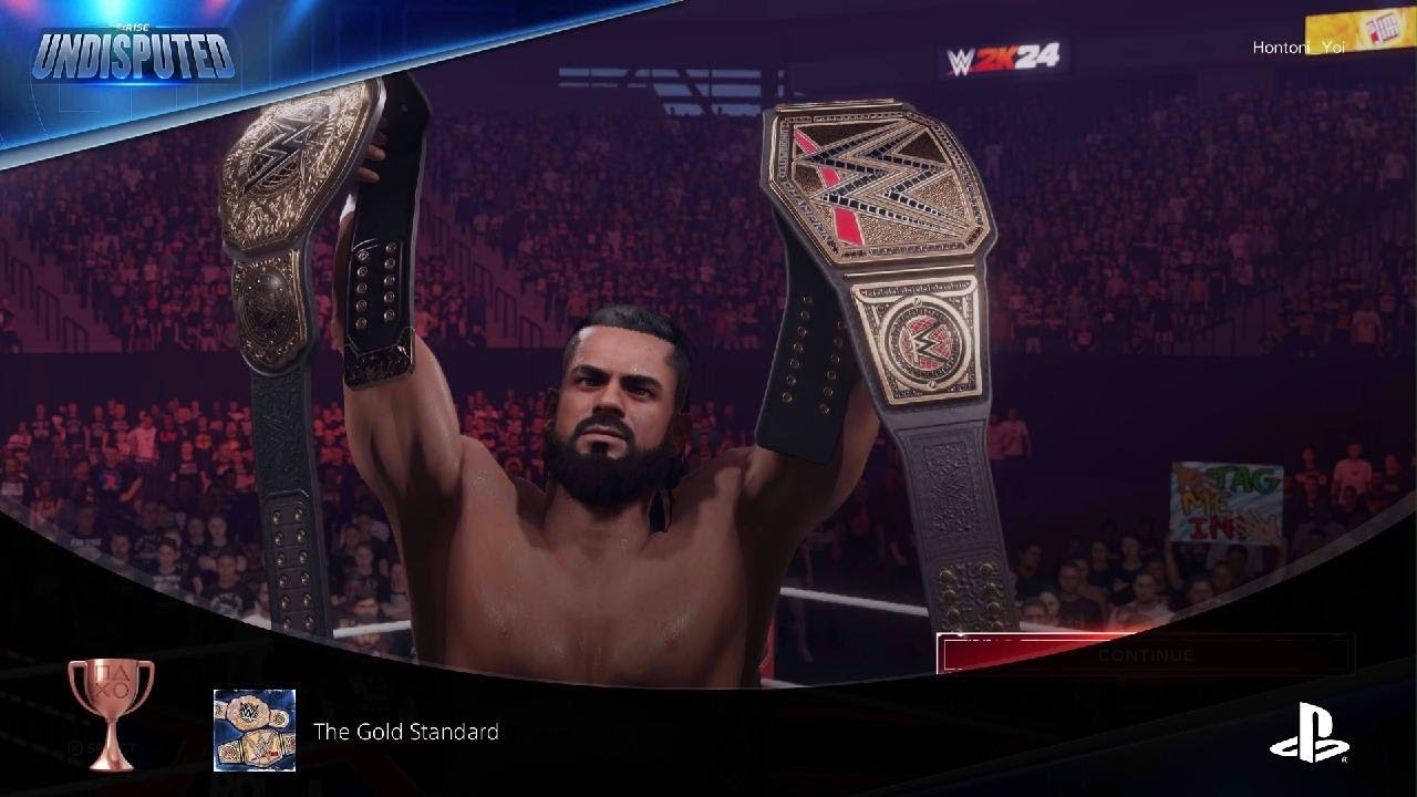 WWE 2K24 The Gold Standard Trophy - YouTube