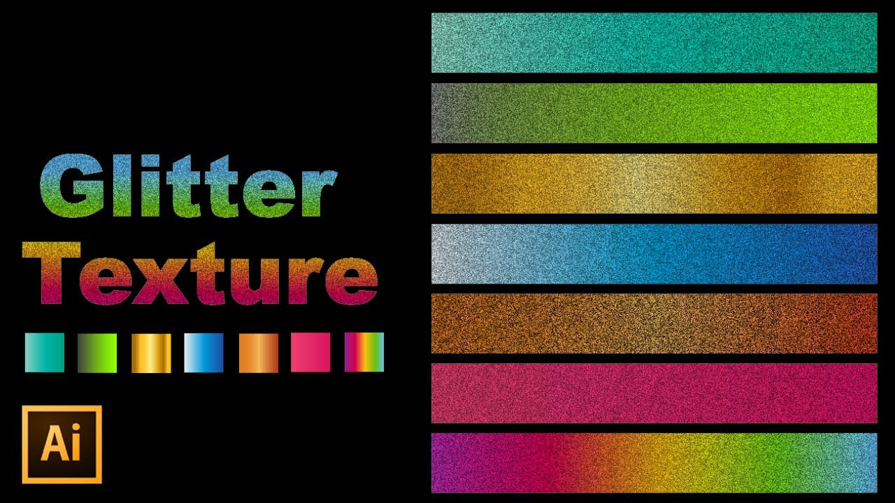 Create Stunning Glitter Texture Effect in Adobe Illustrator - Quick ...
