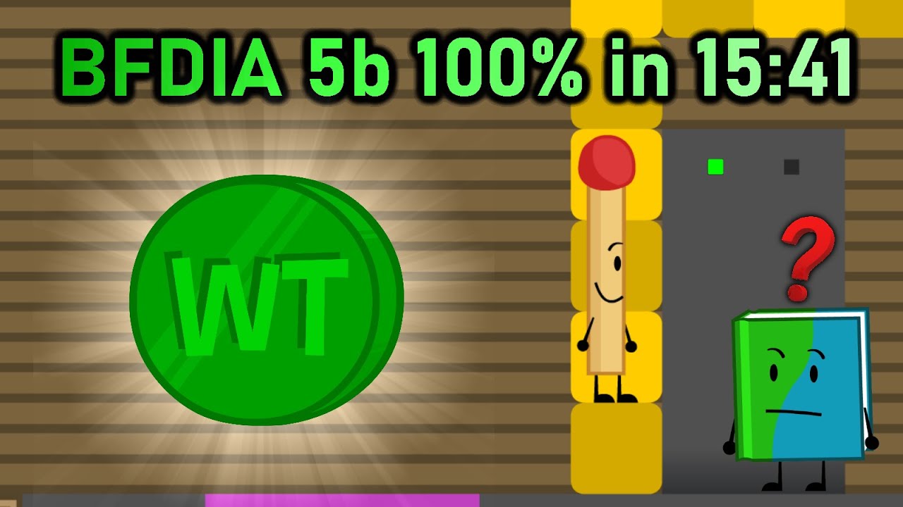 BFDIA 5b - 100% Speedrun in 15:41 [former WORLD RECORD] - YouTube